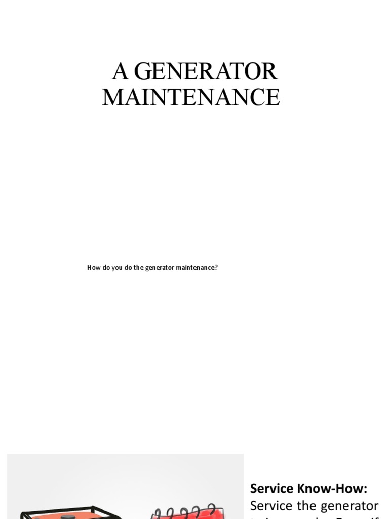 Generator Maintenance Guidelines | PDF
