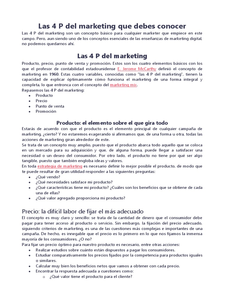 Las PPPP | PDF | Producto (Negocio) | Marketing