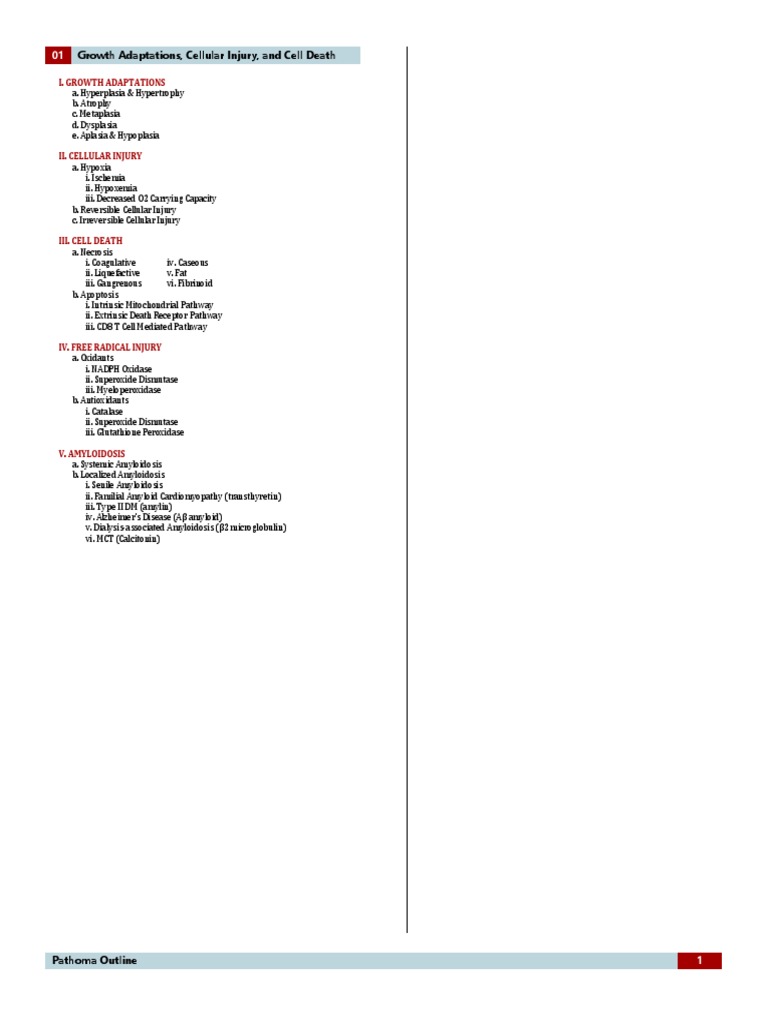 Pathoma Study Outline | PDF | Coagulation | Hepatitis