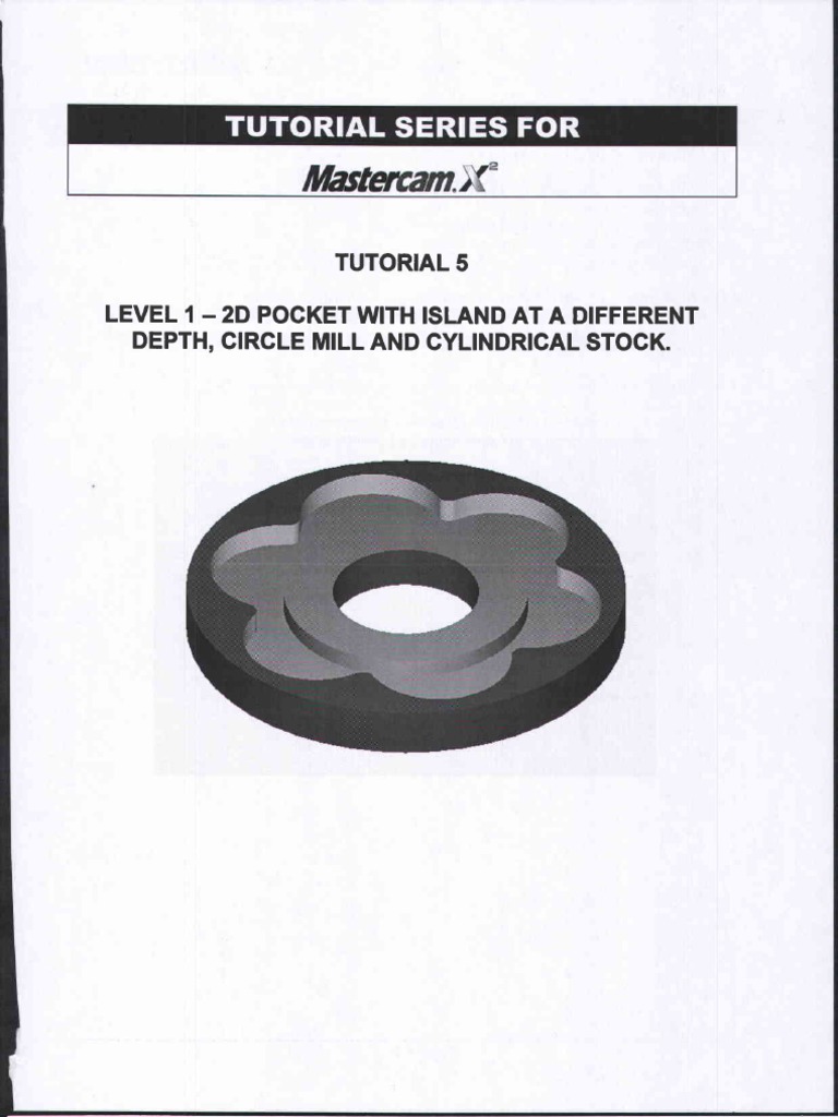 masterCAM X Tutorial 5 Thru 7 | PDF | Machine Tool | Geometry