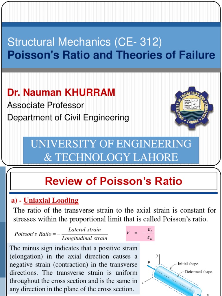 Poisson's Ratio and Theories of Failure | PDF | Yield (Engineering ...
