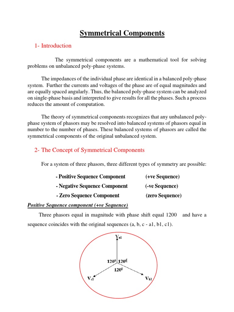 Lecture (1) - EPM352-Introduction, and Concept of Symmetrical Components. | PDF | Mathematical ...