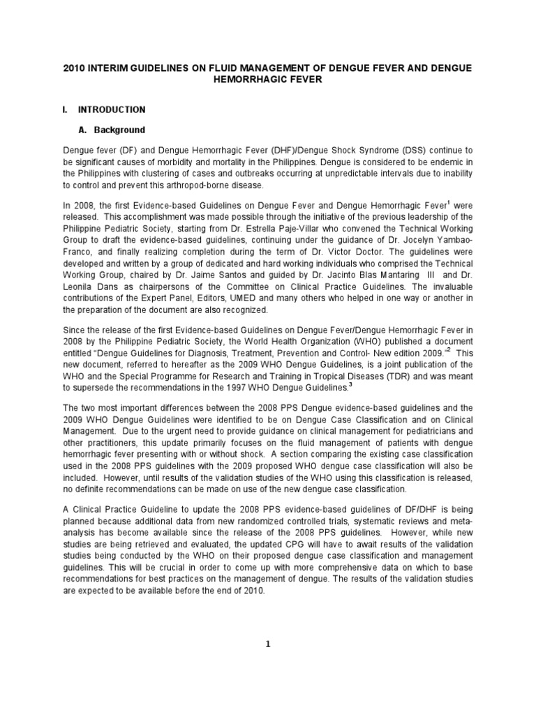2010 PPS Guidelines On Dengue | PDF