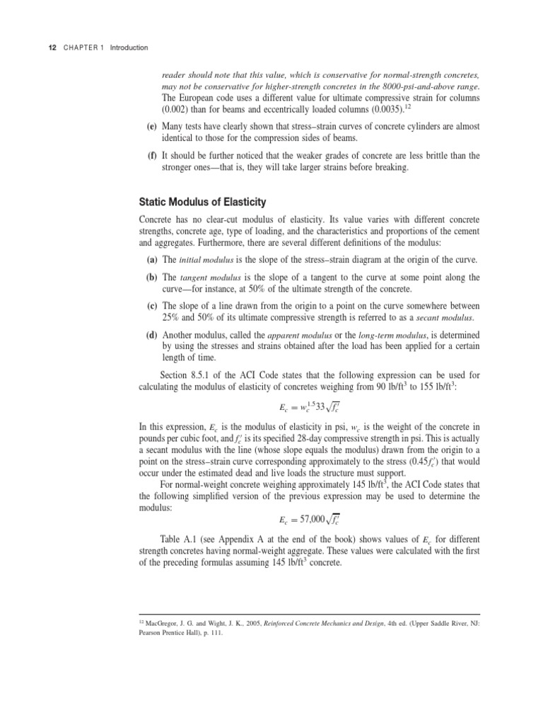 Static Modulus of Elasticity | Download Free PDF | Deformation ...