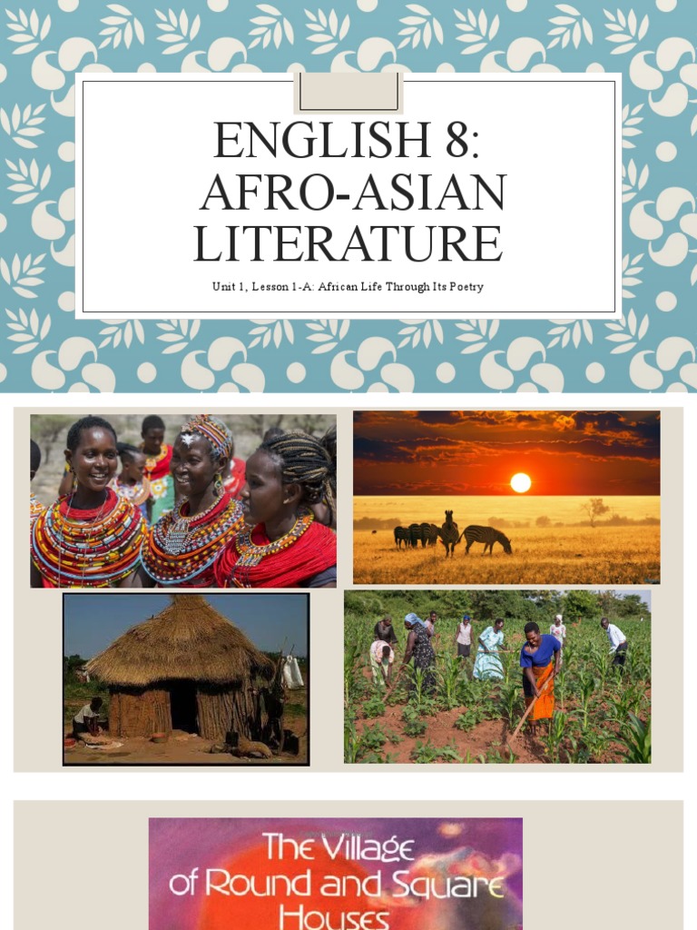 Grade 8 Afro-Asian Literature Unit 1 | PDF