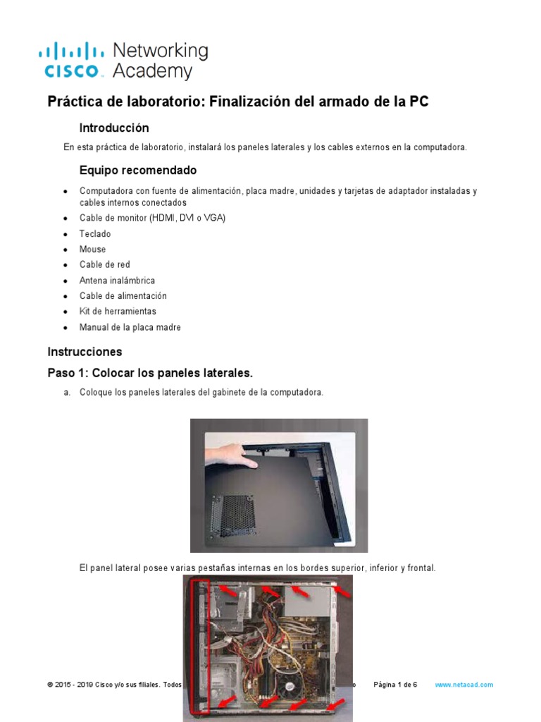 Lab 2g - Complete The Computer Assembly | PDF | USB | Informática