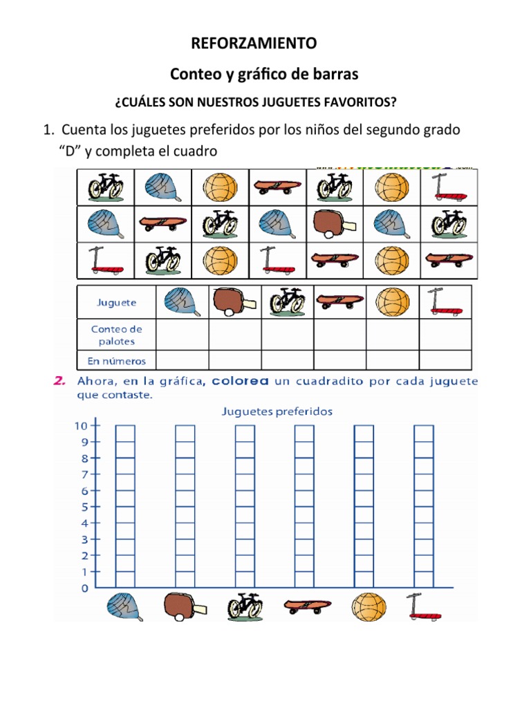Ficha #56 Conteo y Grafico de Barras | PDF