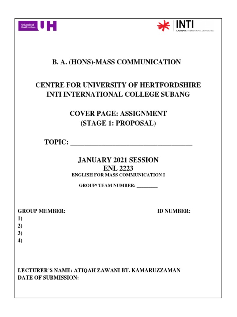 Assignment Stage 1 Cover Page and Rubrics | PDF