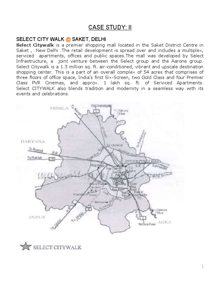 Case Study - Select City Walk Saket | PDF | Business | Nature