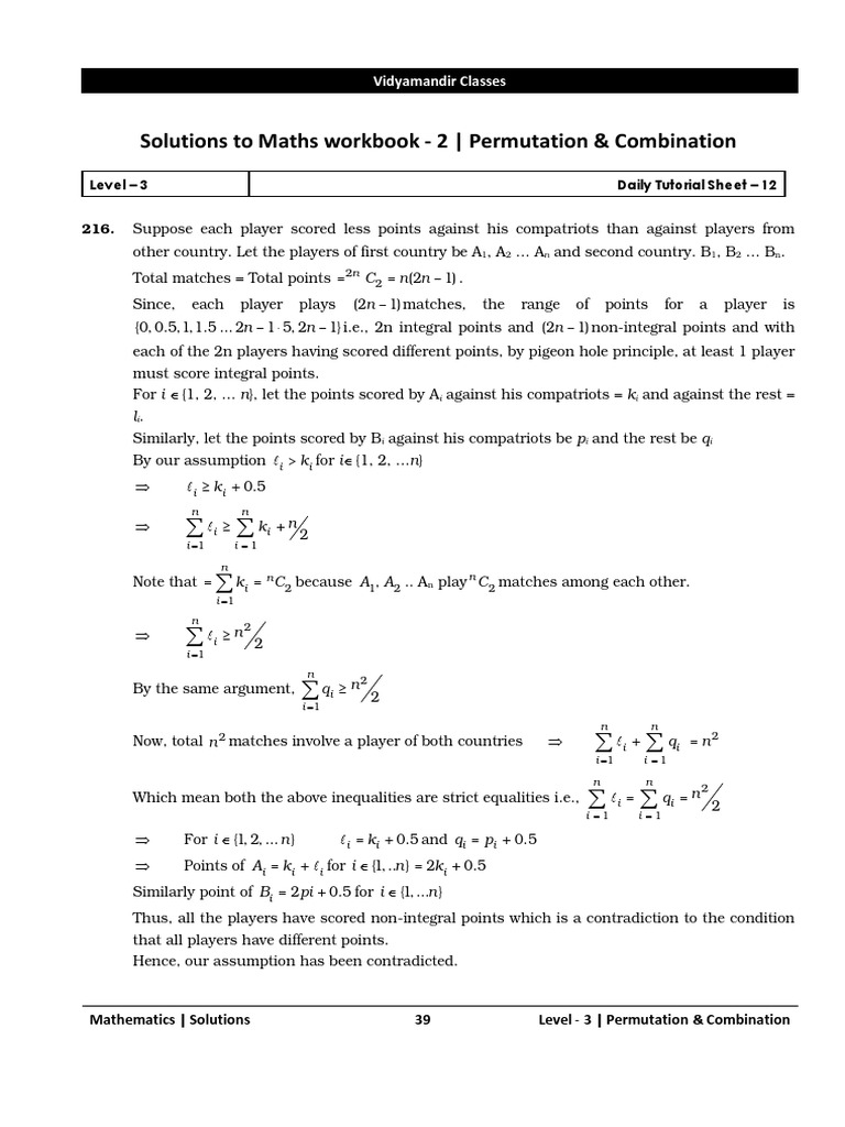 PNC Level 3 DTS 12 Solutions | PDF | Integer | Summation