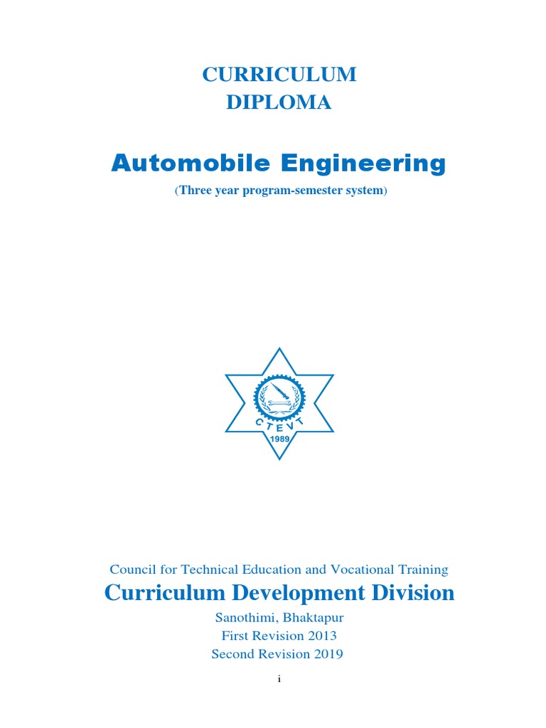 2021-01-21 - Diploma in Automobile Engineering, Revised 2019 | PDF ...