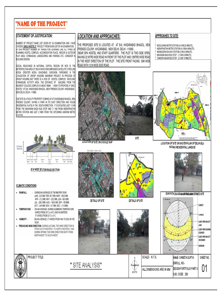 Site Analysis Sheet No-01-Model | PDF