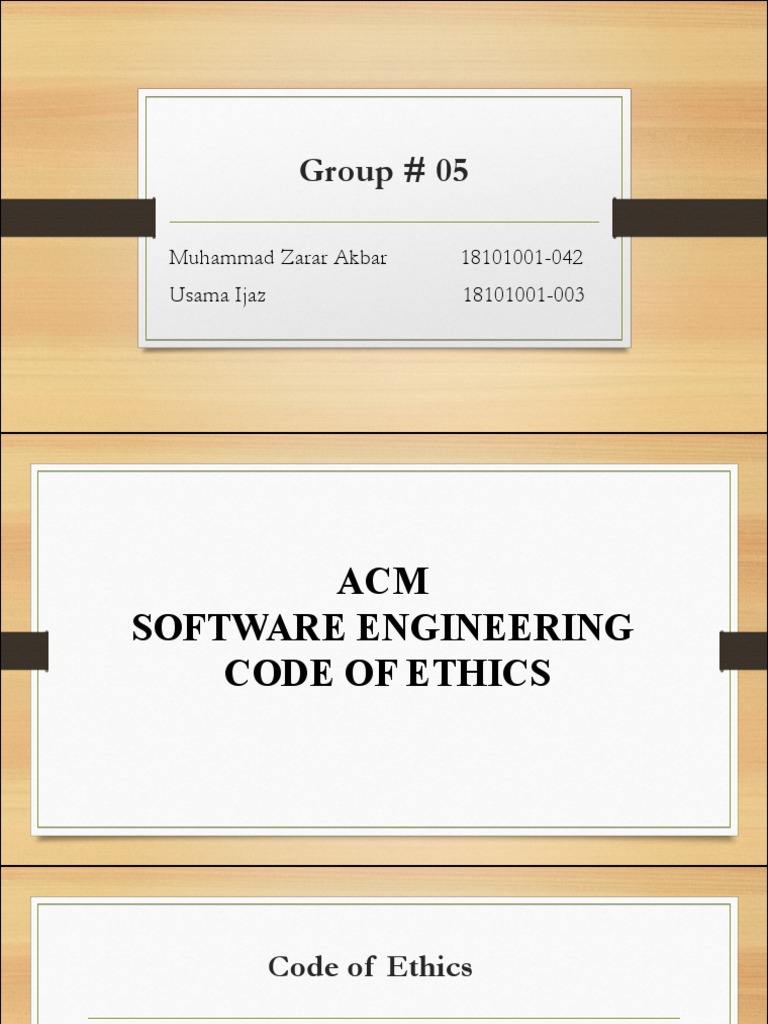 ACM Software Engineering Ethics Overview | PDF | Association For ...