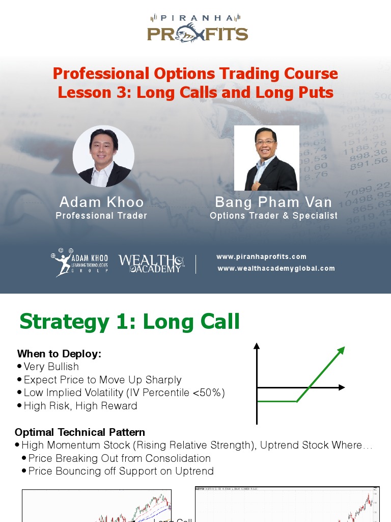 Lesson 3 Long Calls and Puts | PDF | Option (Finance) | Put Option