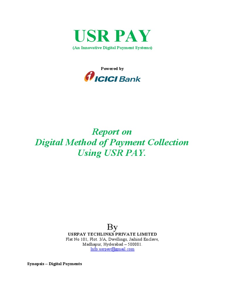 Digital Payment Report on USR PAY System | PDF | Payments | Financial ...