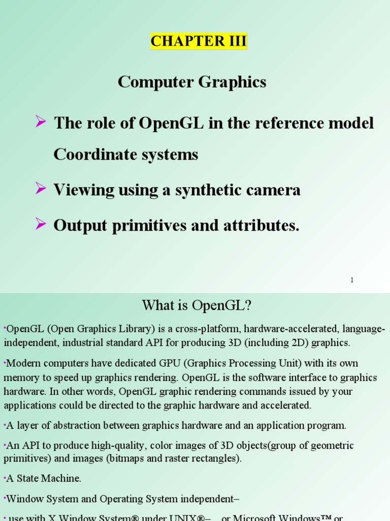 Computer Graphics (CG CHAP 3) | PDF | Computer Graphics | Shader Computer Graphics (CG CHAP 3) | PDF | Computer Graphics | Shader
