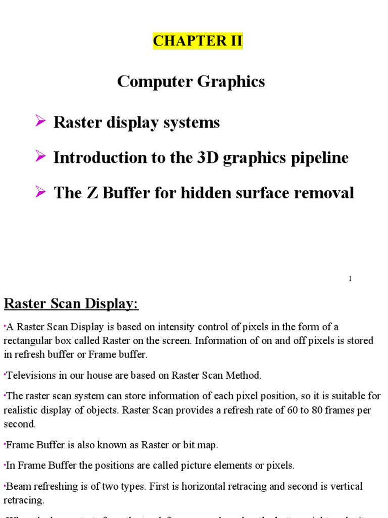 Computer Graphics (CG CHAP 2) | PDF | Shader | Computer Graphics