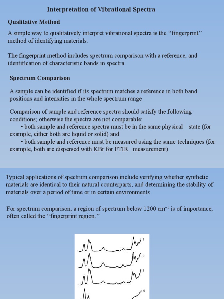 Interpretation of Vibrational Spectra: Qualitative Method | PDF ...