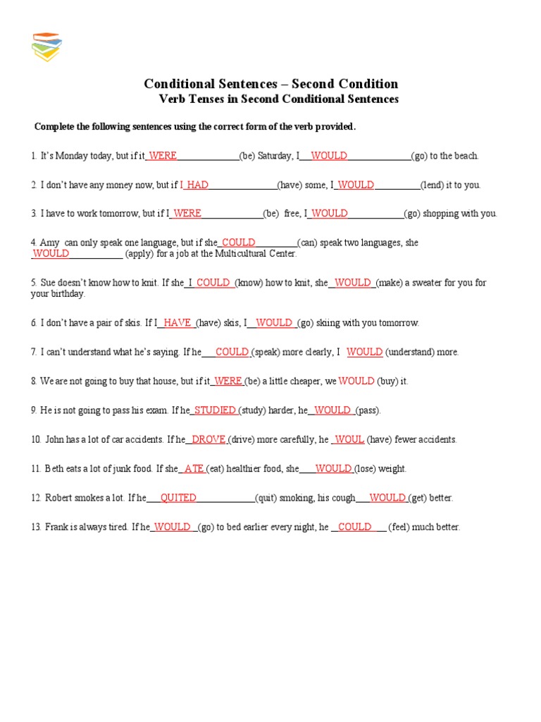 Tarea - Ejercicios Con El Segundo Condicional 01-02-21 | PDF | Grammar ...