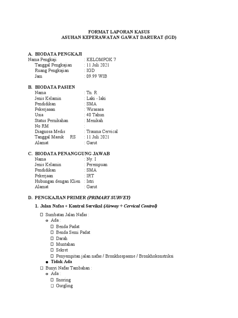 Laporan Kasus Igd | PDF