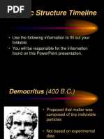 Atomic Theory Timeline Democritus John Dalton Michael | PDF | Electron ...