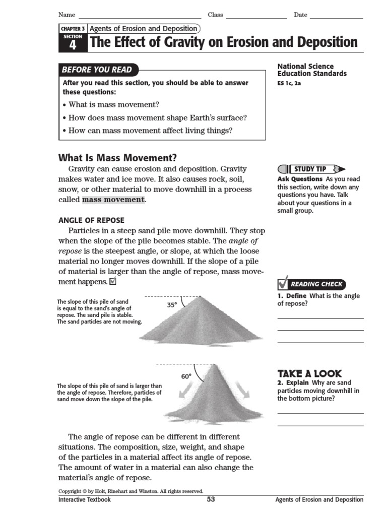 Erosion and Deposition | PDF | Landslide | Glacier