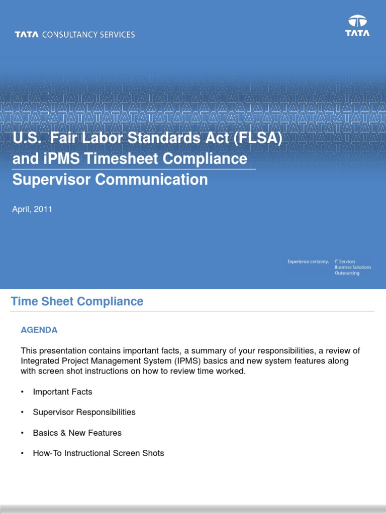 Timesheet Compliance DECK For Supervisors | PDF | Payroll | Labor