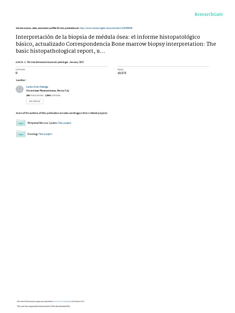 Interpretacion de Medula Osea | PDF | Sangre | Especialidades Medicas