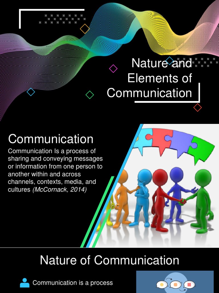 L1 Nature and Elements of Communication | PDF | Communication ...