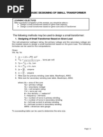 Transformer Calculation Formulas Guide | PDF