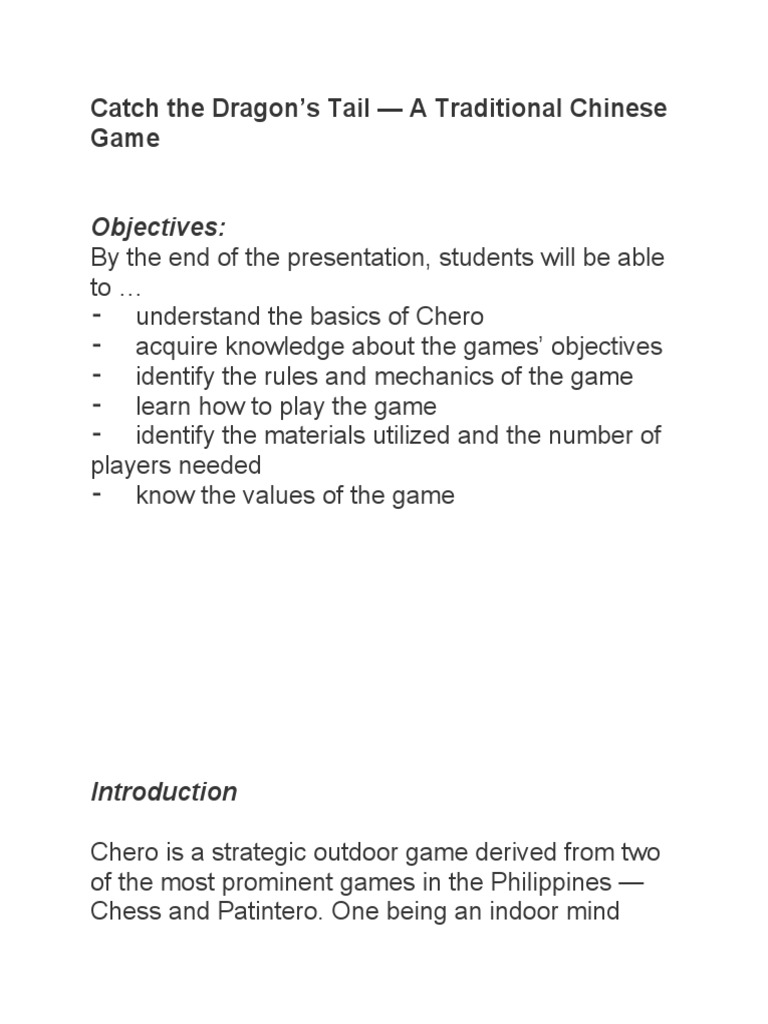 Objectives + Intro | PDF | Sports & Recreation | Games & Activities