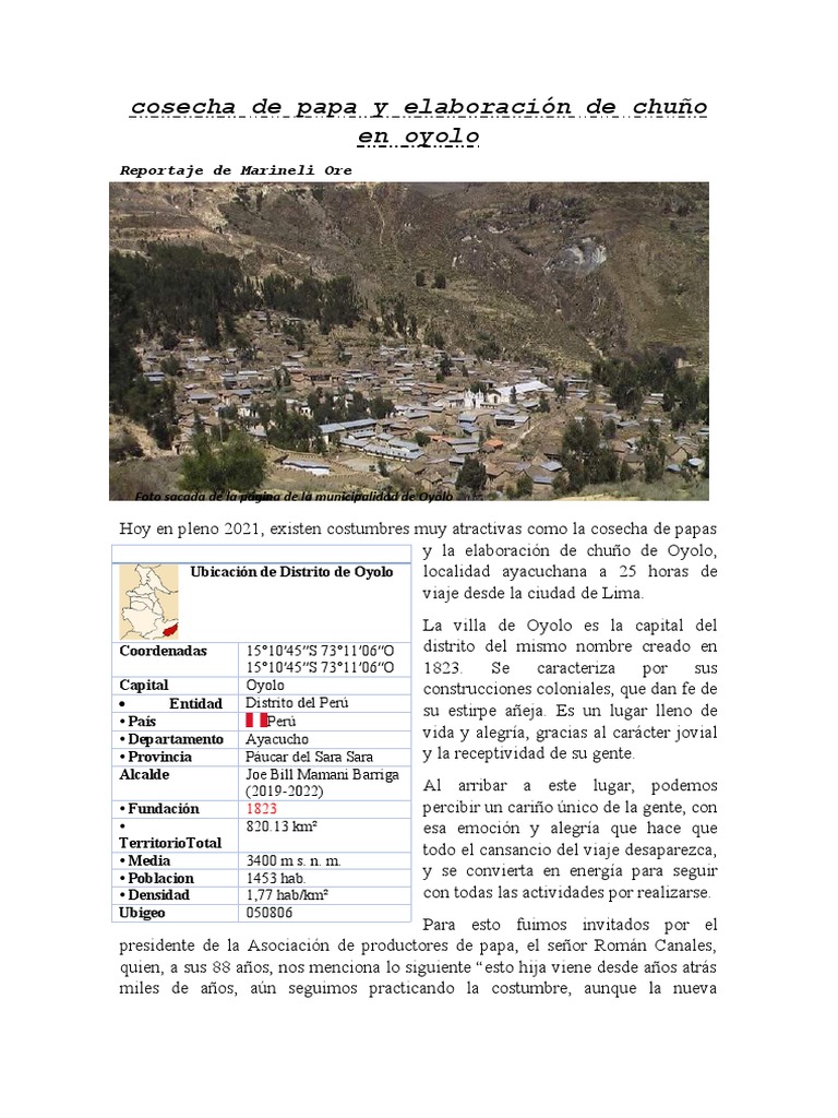 Papa y Chuño | PDF | Alimentos | Science