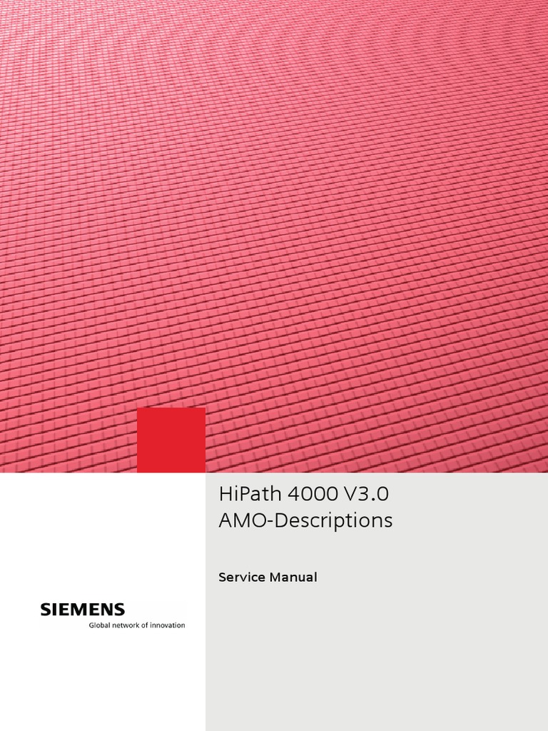 Hipath 4000 v3.0 AMO Description | PDF | System Software | Computer Science