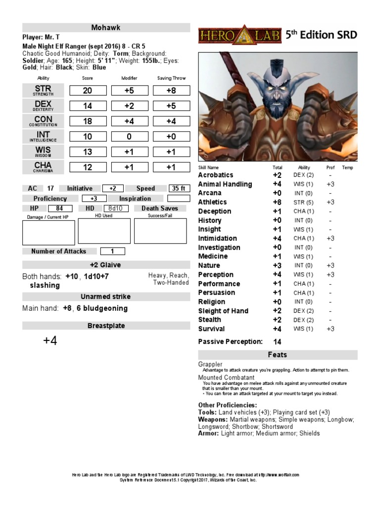 Night Elf Mohawk | PDF | Role Playing Games | Leisure
