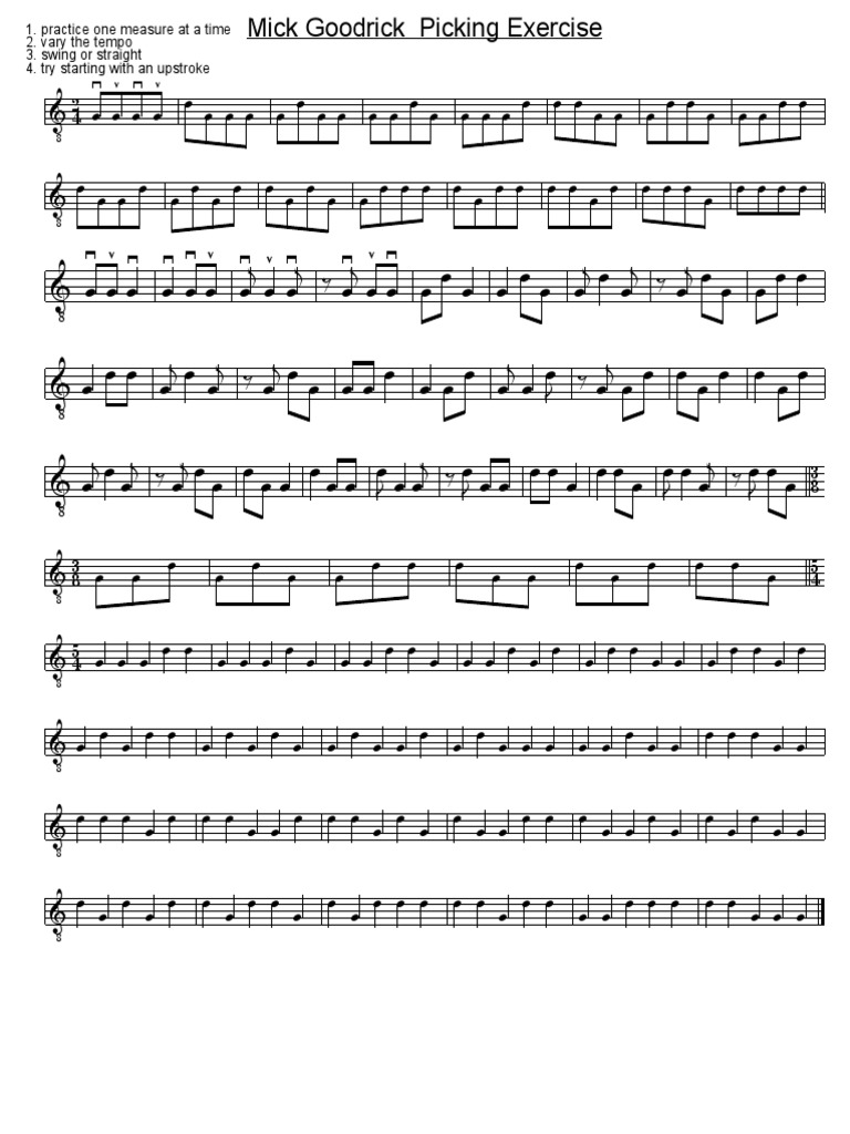 Goodrick Picking Exercise | PDF