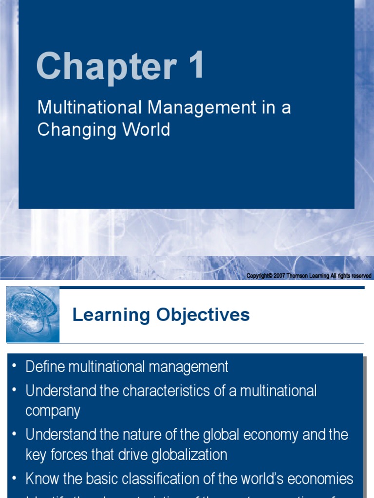 Multinational Management in A Changing World | PDF | World Trade ...