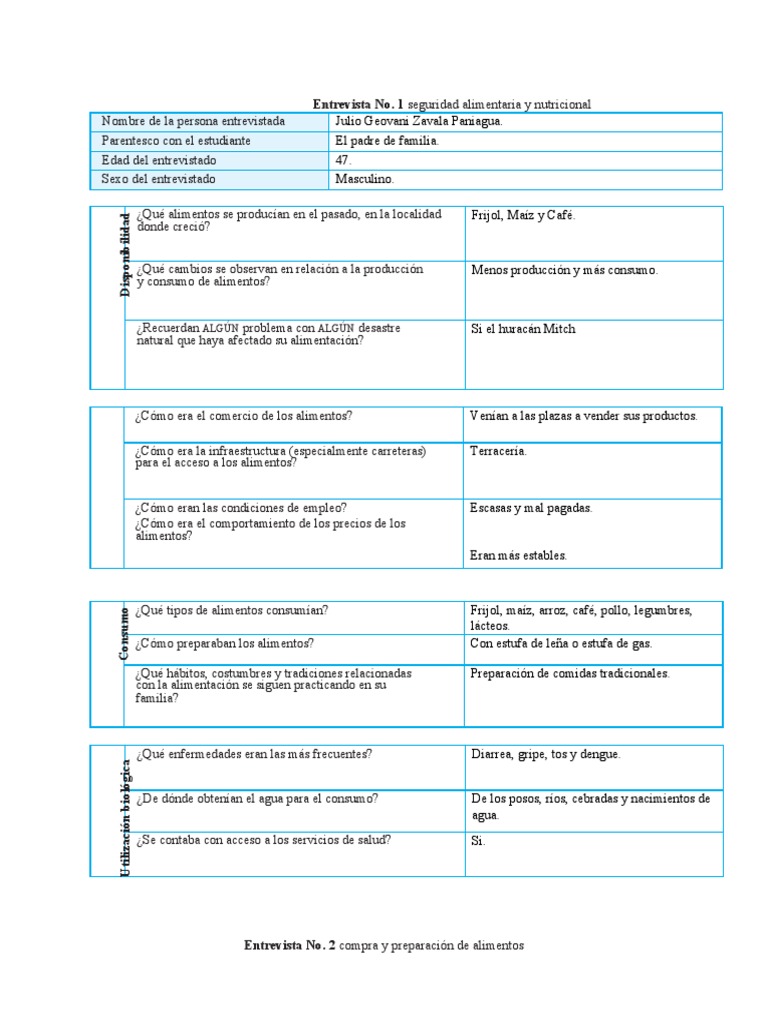 Entrevistas | PDF | Alimentos | Maíz