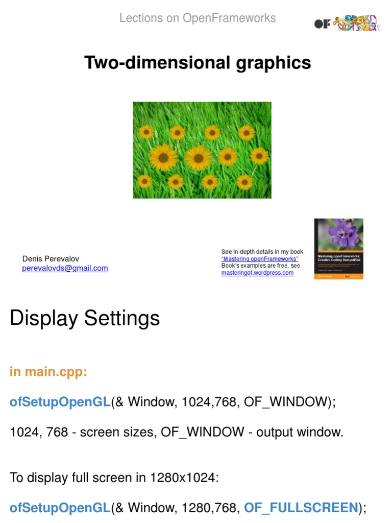 OpenFrameworks Graphics Basics | PDF | Computer Graphics ...