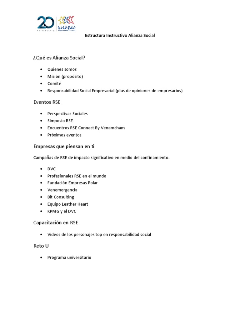 Estructura de La Alianza Social | PDF | Responsabilidad social ...
