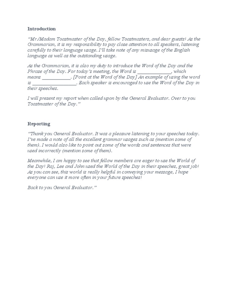 Frantically Speaking Grammarian Script | PDF