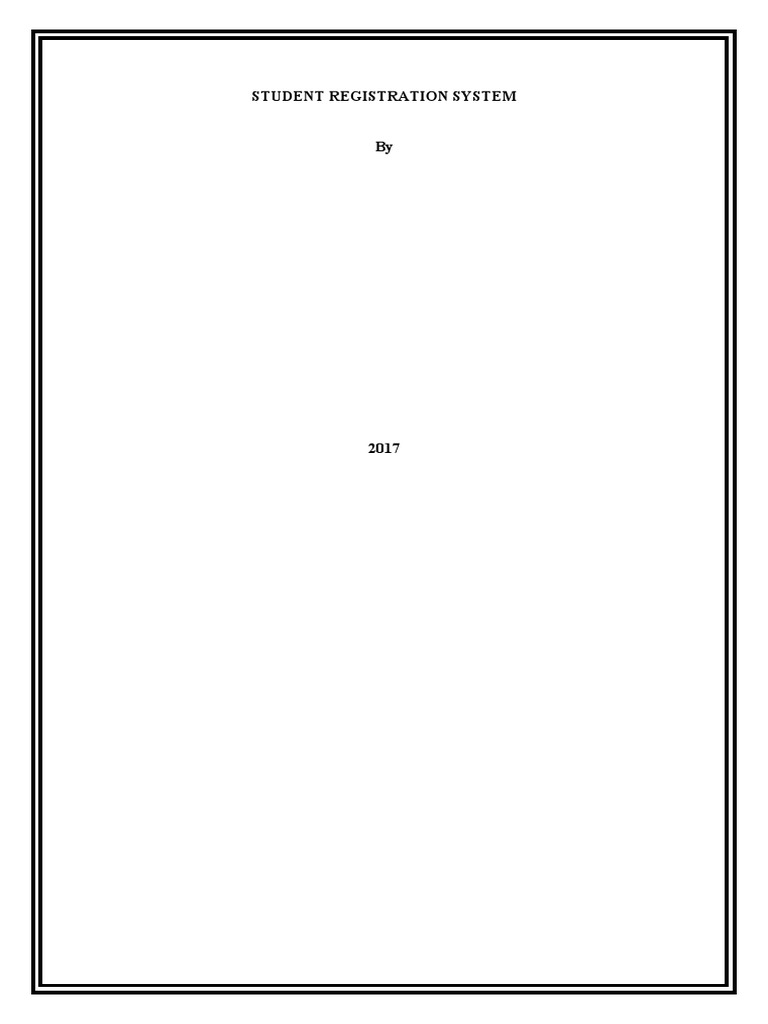 Student Registration System | PDF | Computer Science | Computing