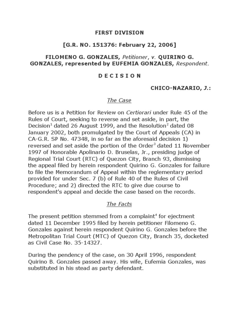 Case On Failure To File Appeal Memorandum To RTC | PDF | Lawsuit | Appeal