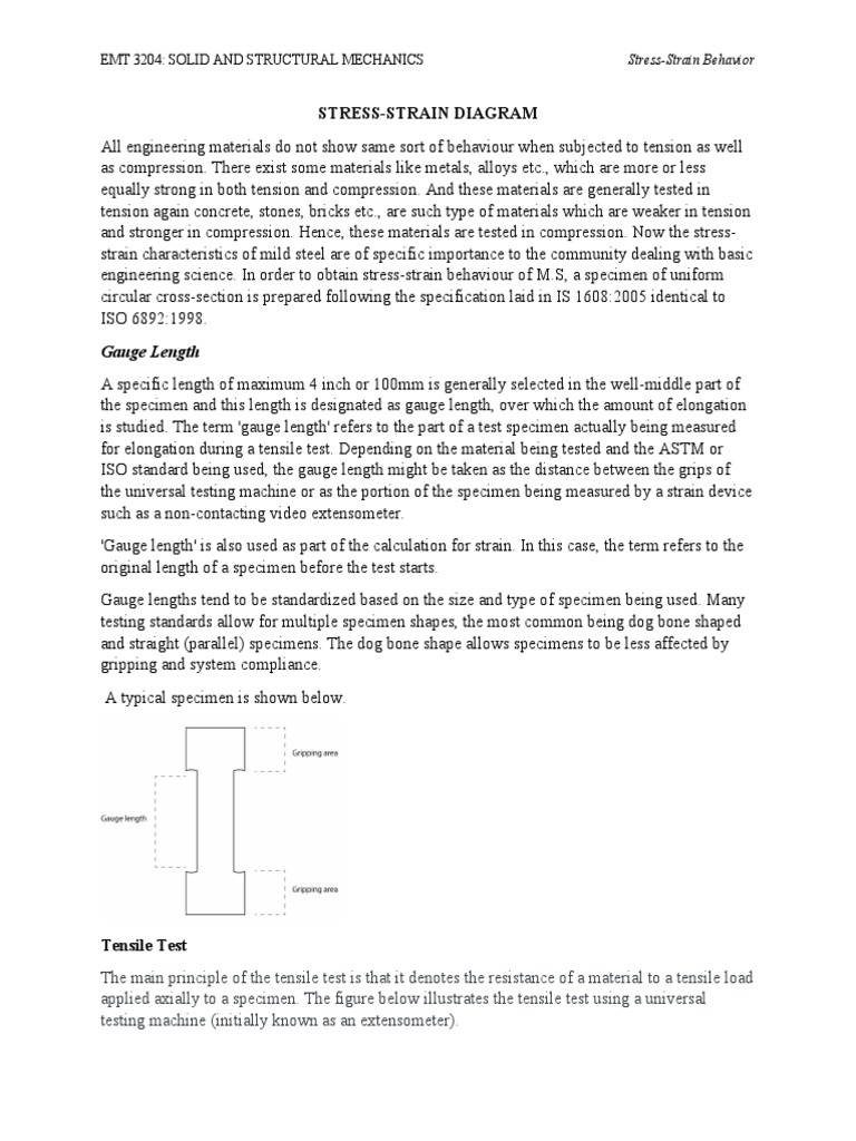 Stress Strain Diagram | Download Free PDF | Deformation (Engineering) | Yield (Engineering)