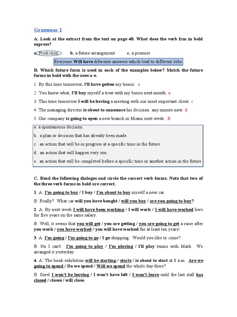Grammar 1 | PDF | Career & Growth | Language Arts & Discipline
