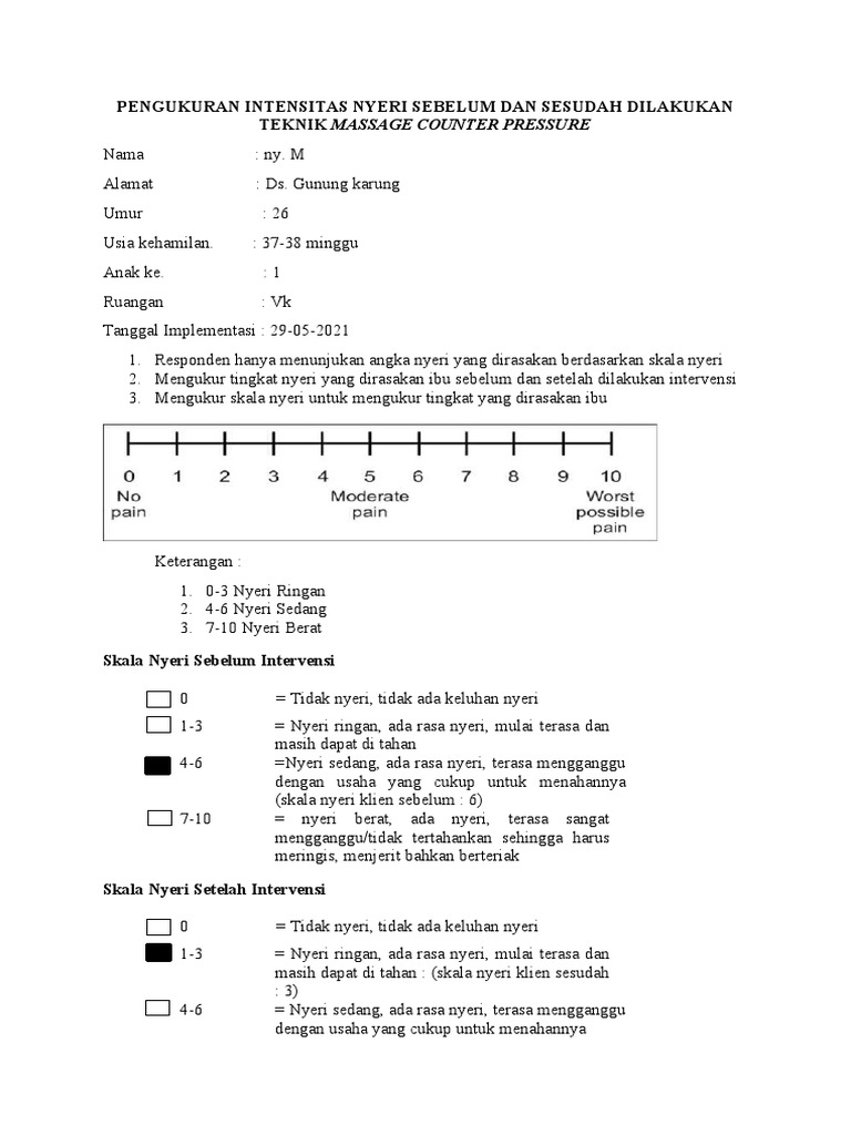 Lembar Observasi Nyeri Shift 1 | PDF Lembar Observasi Nyeri Shift 1 | PDF