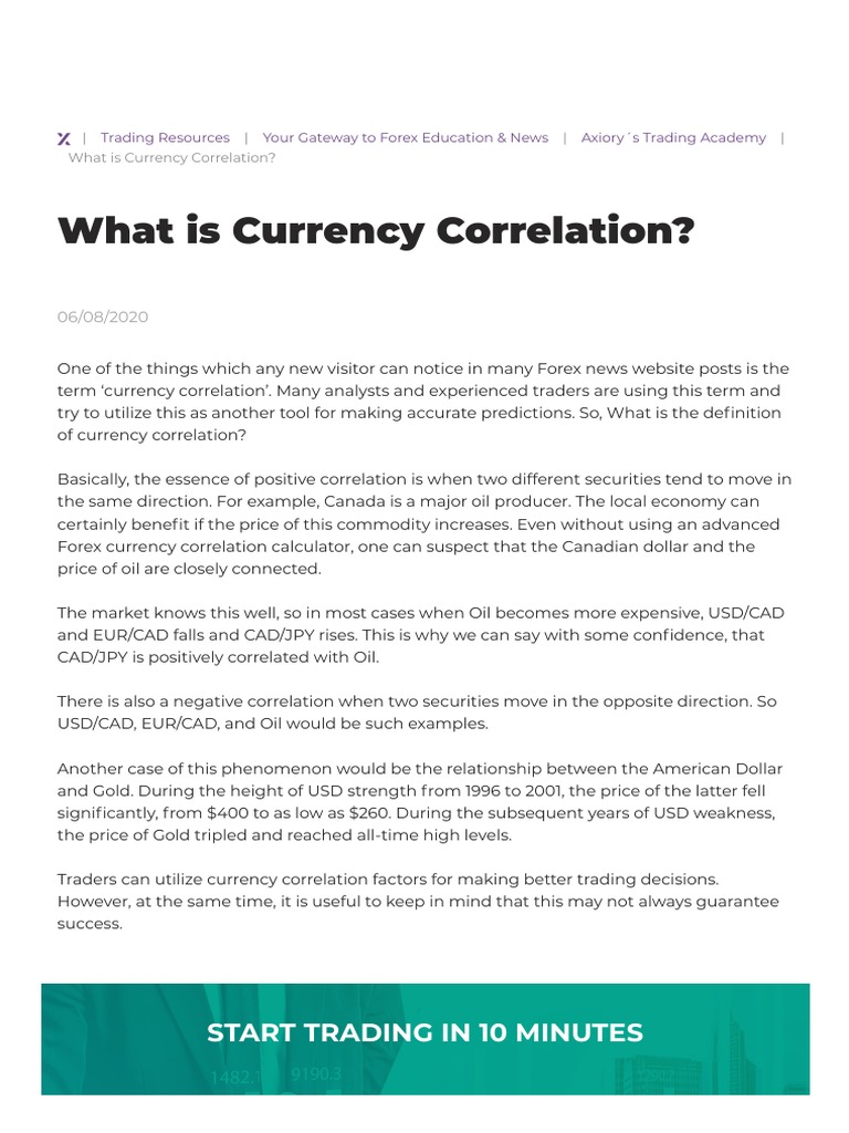 Forex Currency Correlation Indicator - What It Is and How It Works ...