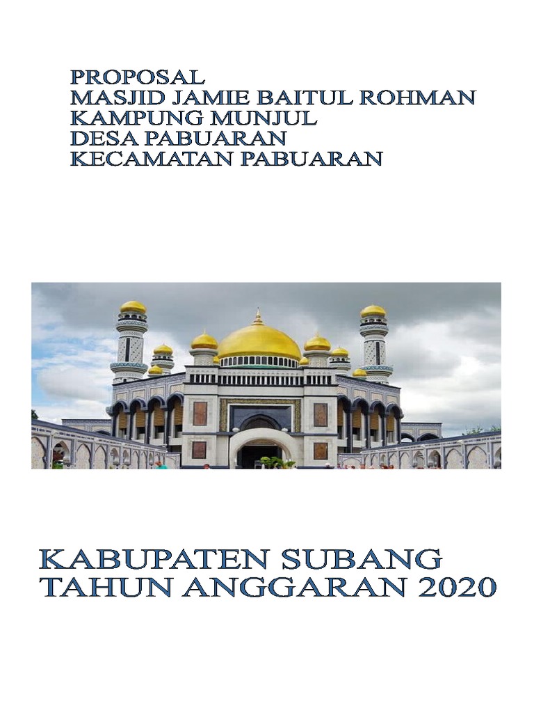 Cover Proposal Masjid | PDF