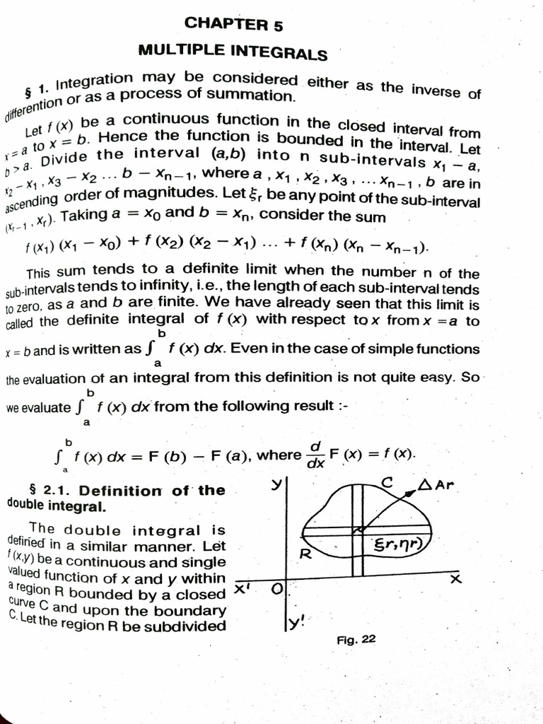 Chapter 5 Multiple Integrals | PDF