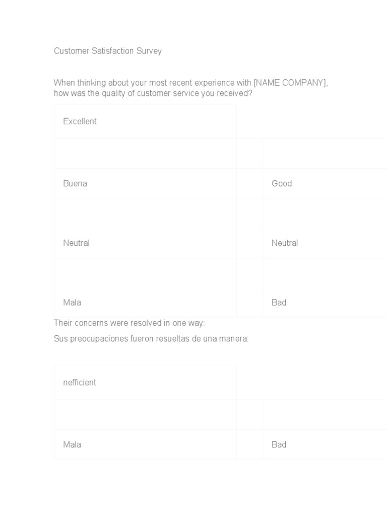 Customer Satisfaction Survey Template | PDF | Communication | Business