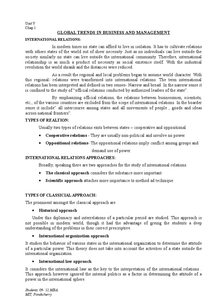 Global Business Trends and MNC Impact | PDF | Multinational Corporation ...